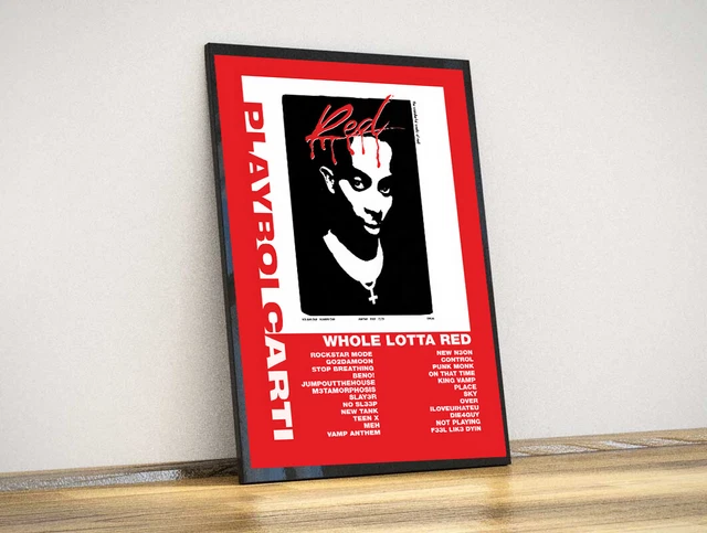PLAYBOI-CARTI POSTER, WHOLE Lotta Red , Album Cover Wall Decor Art £15. ...