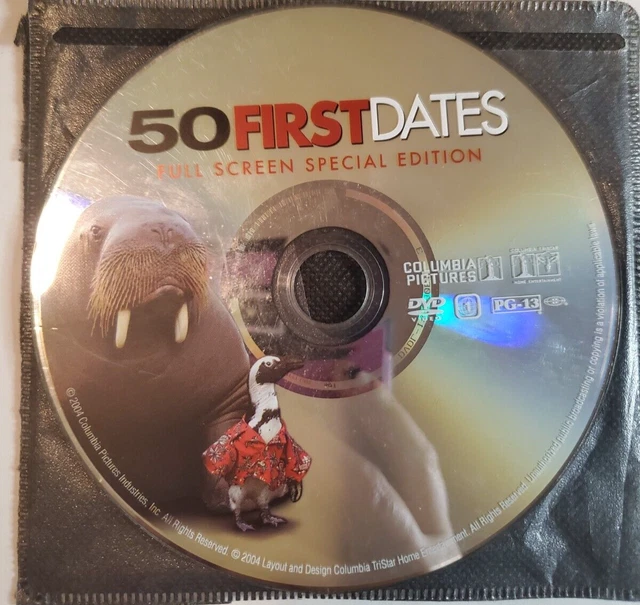 50 FIRST DATES Full Screen Special Edition Disc Only Loose DVD Movie $3 ...