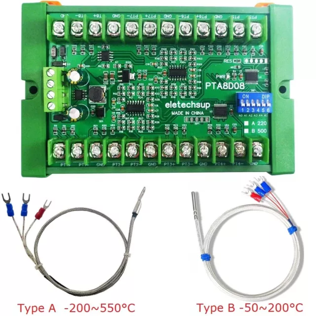 PT100 8AI ANALOG Input RTD RS485 Temperature Sensor Acquisition Replace ... PT100 8AI ANALOG Input RTD RS485 Temperature Sensor Acquisition Replace ...