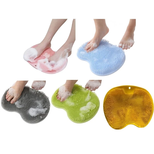 BACK FOOT WASH Brush with Sucker Massage Mat Scrubber Foot Brush Pad £6 ...