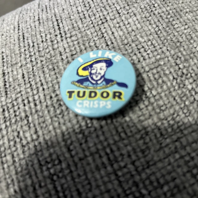 VINTAGE I LIKE Tudor Crisps Snack Advert 1970s Promotional Badge Pin £3 ...
