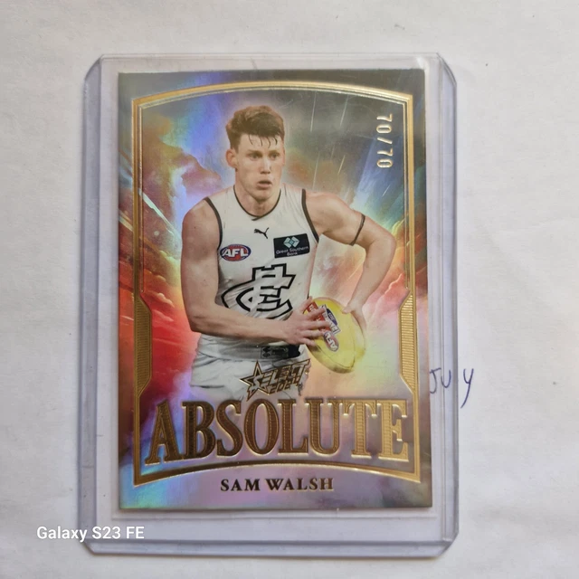 SAM WALSH AFL footy Stars Select Carlton 2024 Absolute 70/70 Trading ...