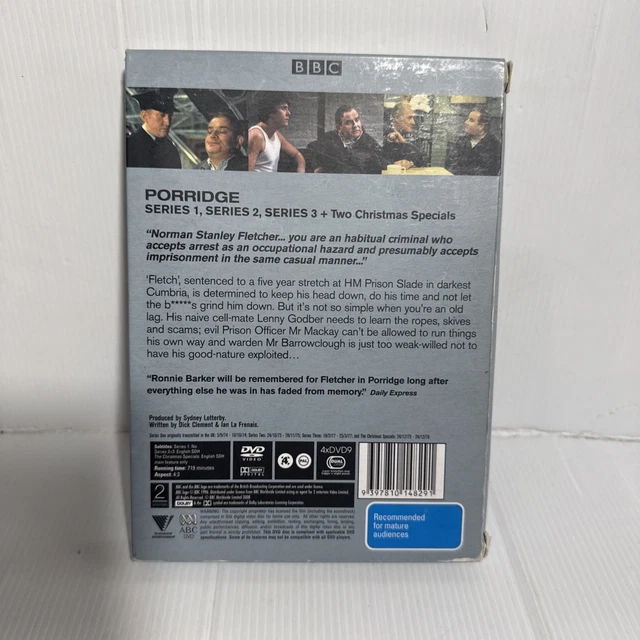 PORRIDGE THE COMPLETE Series (4 DVD, 2008) Region 4 VGC $19.00 ...