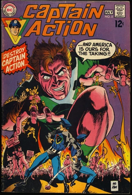 CAPTAIN ACTION #5 1969 FN- ACTION BOY DC Comics GIL KANE Wally Wood EUR ...