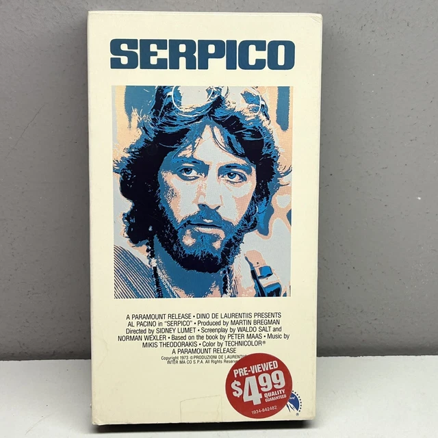 SERPICO VHS 1974 Video Tape Al Pacino Randolph Jack Kehoe Biography ...