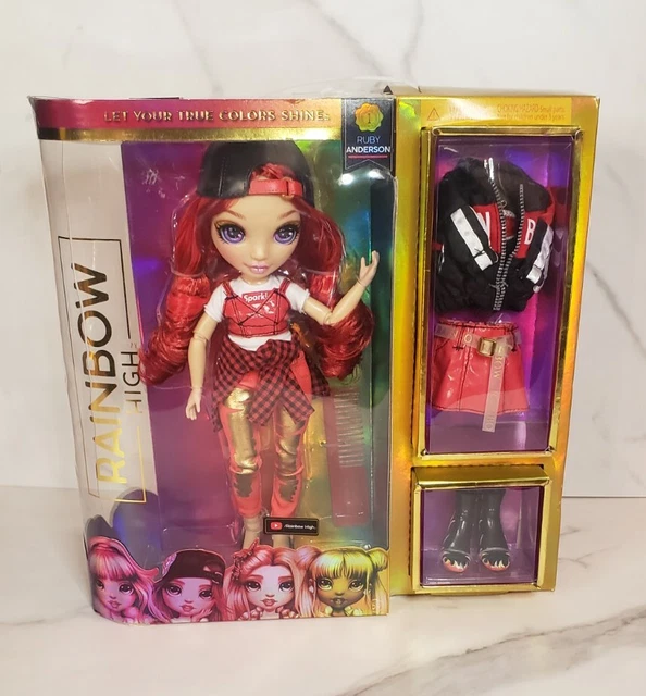 RAINBOW HIGH RUBY Anderson - Red Fashion Doll with 2 Outfits Series 1 ...