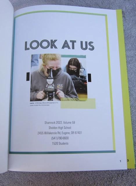 2022 SHELDON HIGH SCHOOL Yearbook/Annual EUGENE, OREGON Shamrock Vol ...