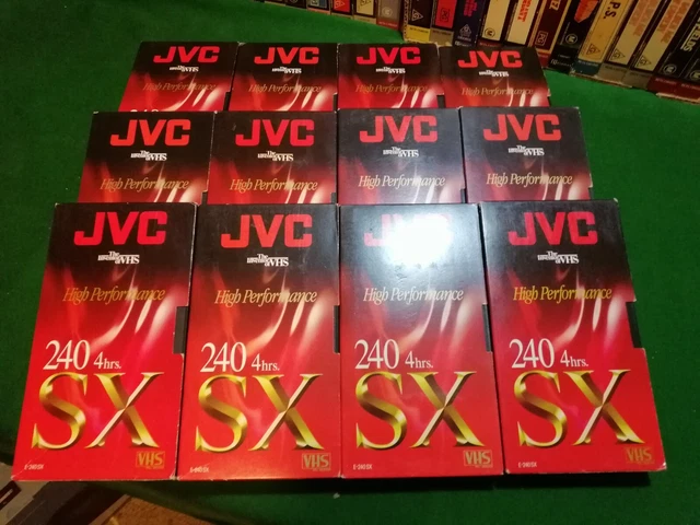 USED JVC 4 Hour VHS Video Tapes for Vhs Video Recorders - 1 Lot of 12 ...