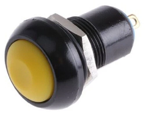 APEM PUSH BUTTON SWITCH IPR1SAD5 5A Latching SPST, Dome Shape, Solder ...