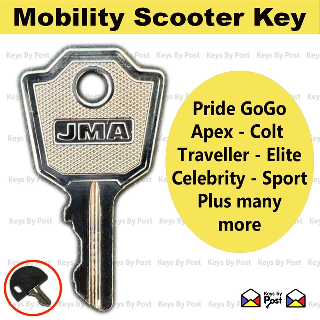 MOBILITY SCOOTER IGNITION Key Pride GoGo, Elite, Apex, Colt, Traveller ...