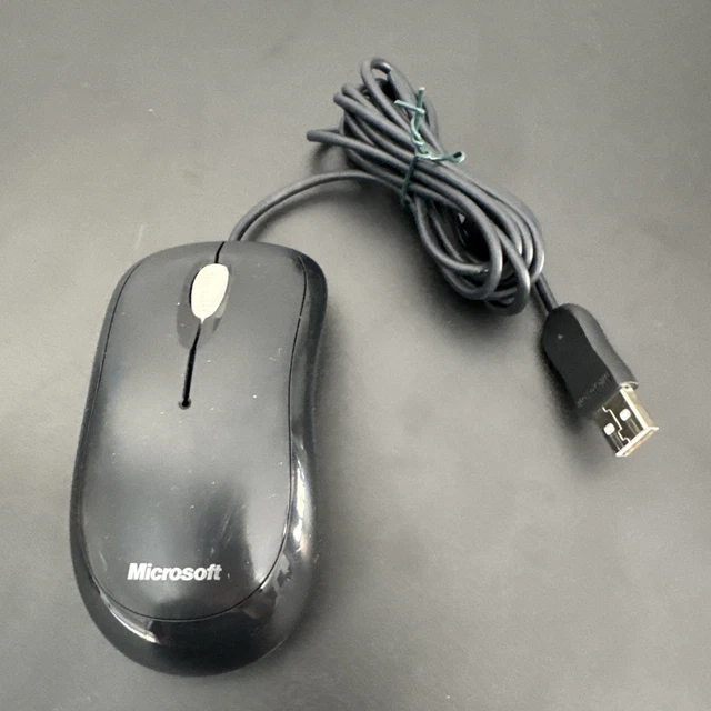 MICROSOFT BASIC OPTICAL Mouse v2.0 USB / PS2 Compatible Black Genuine ...