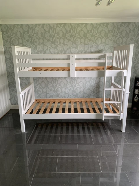 HEAVY DUTY WOODEN bunk beds will split into two good condition £99.50 ...