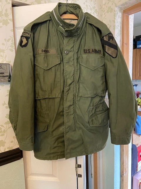 US ARMY M65 field jacket hood with liner Small Short Airborne Vietnam ...