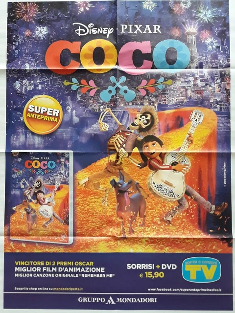 WALT DISNEY PIXAR - Poster Promo Tv Sorrisi E Canzoni "Coco" EUR 3,50 ...