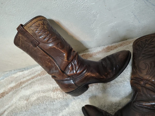 VINTAGE RED WING 9801 Pecos Western Cowboy Stitch Work Boots USA MADE ...