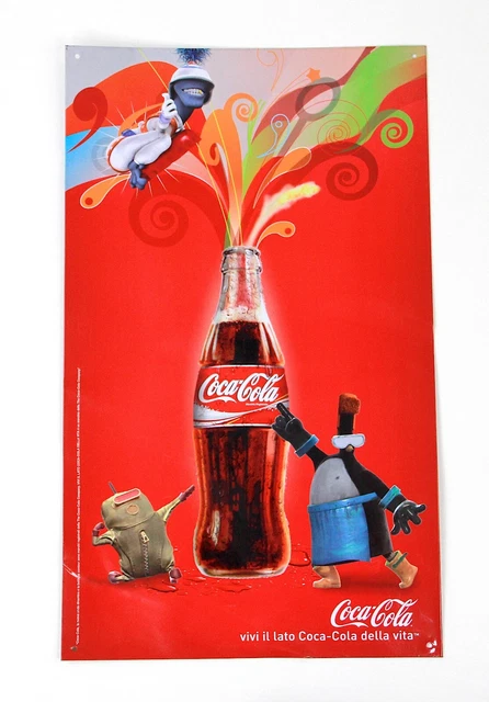 COCA COLA POSTER Advertising Campaign Sign Metal Plate 50x30 cm Rare ...