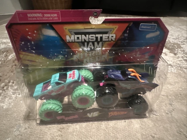 MONSTER JAM TRUCK BLUE THUNDER v DRAGON 1:64 Series 2 Nitro Neon 2023 ...