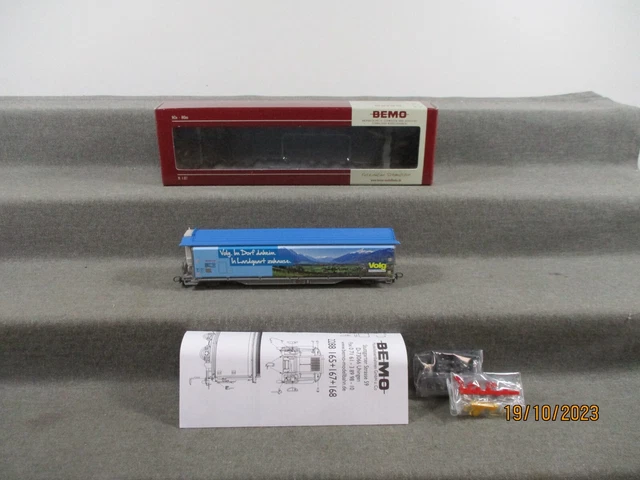 BEMO SPUR H0M 2288 165 Güterwagen Schiebewandwagen "Landquart" der RhB ...