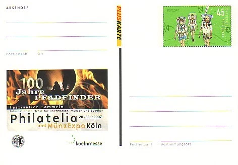 PSO 96 PHILATELIA Köln - 100 Jahre Pfadfinder 2007, ** EUR 2,30 ...