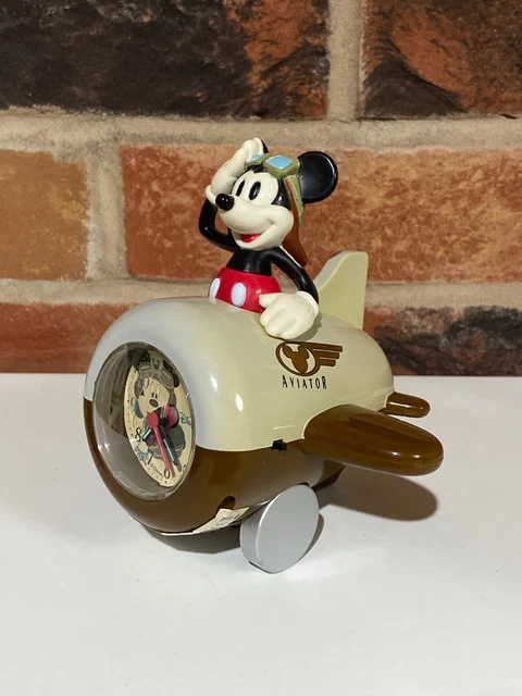 RARE DISNEYLAND PARIS Mickey Mouse Aviator Plane Alarm Clock - Tested ...