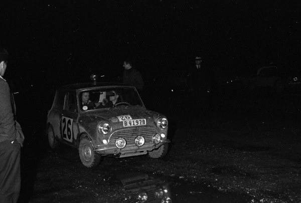 TOM TRANA & Ron Crellin, Mini Cooper Rally Car 1962 Motor Racing Old ...