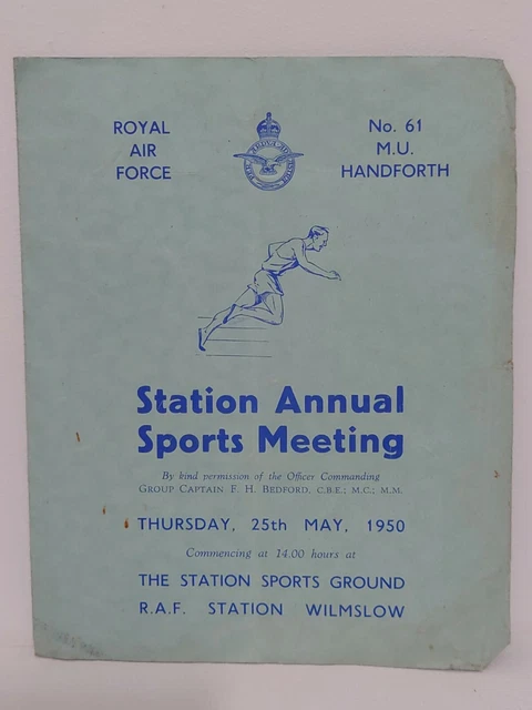 ROYAL AIR FORCE RAF No 61 MU Handforth Station Annual Sports Meeting ...