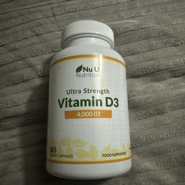 VITA-MIN D3 4000 IU - 365 Ultra Strength Softgel Capsules Not Tablets ...
