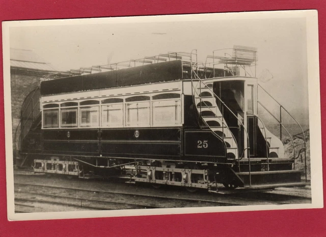 UNIDENTIFIED OPEN TOP Rail Tram Car plain back RP pc unused AK754 EUR ...