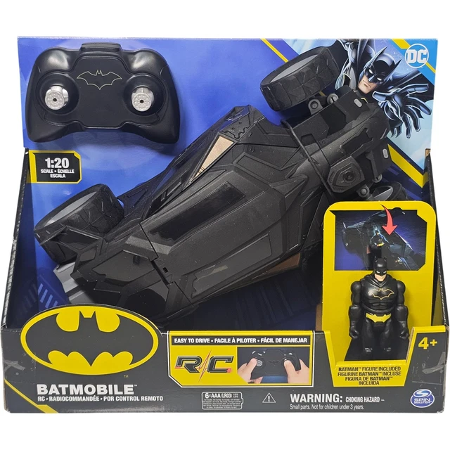 BATMAN BATMOBILE RC Car 1:20 Scale with Remote Control and Figure TH £ ...