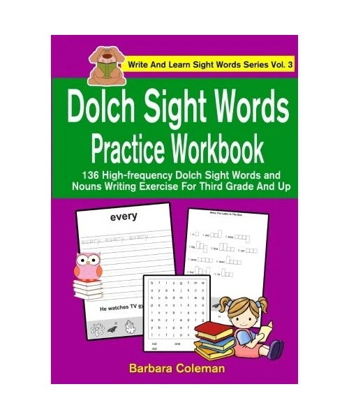 DOLCH SIGHT WORDS Practice Workbook: 136 high-frequency Dolch sight ...