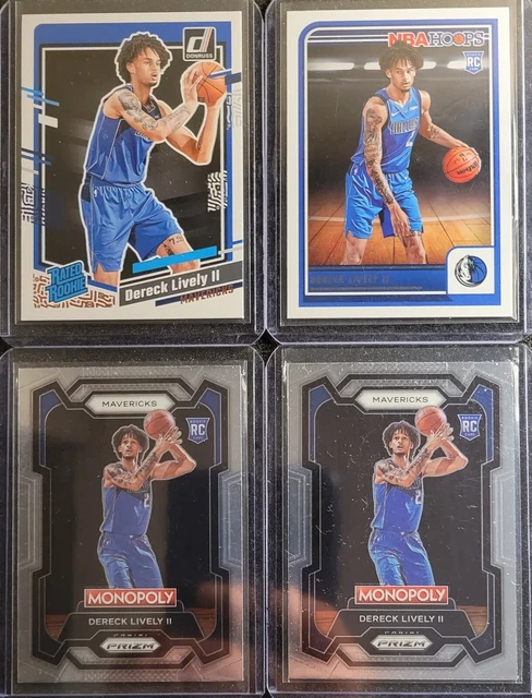 DEREK LIVELY II Rated Rookie #233 Rc Nba Hoops #241 Rc Monopoly Base ...