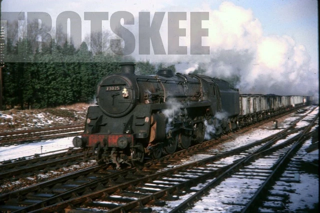 35MM SLIDE BR British Railways Steam Loco 73025 Class 5MT Lapworth 1965 ...