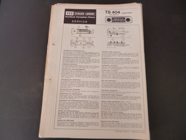 ORIGINAL SERVICE MANUAL Schaltplan ITT Schaub Lorenz Camping Automatic 103 EUR 11,50 - PicClick DE