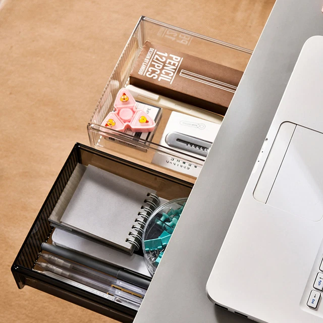 UNDER DESK INVISIBLE Self-Adhesive Under Table Drawer Storage Desk ...