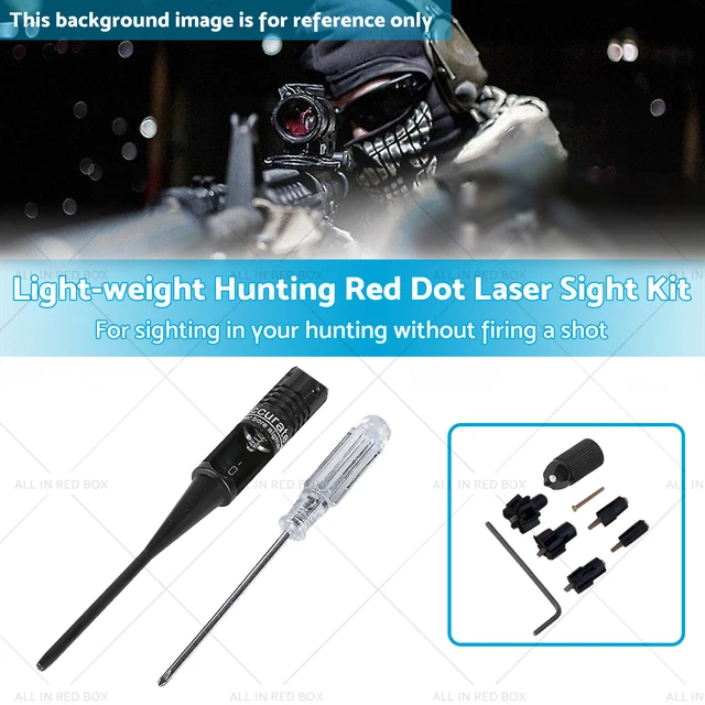 HUNTING RED DOT Laser Bore Sight Sighter for .22 to .50 Caliber Rifles ...
