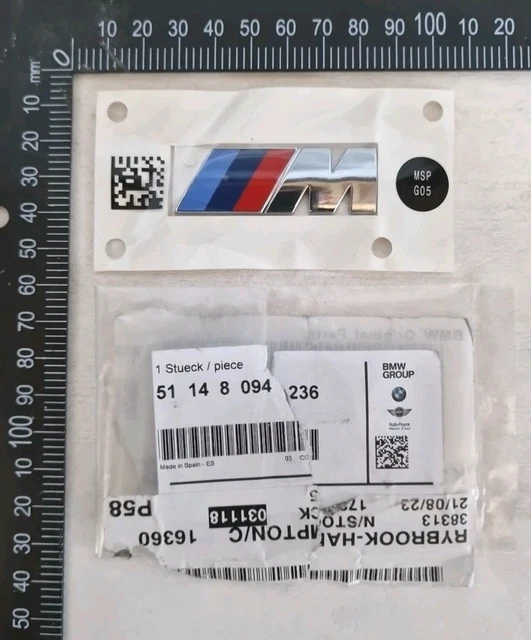 GENUINE NEW BMW M WING BADGE Fender Emblem Logo For X5 G05 M Sport 2017 ...