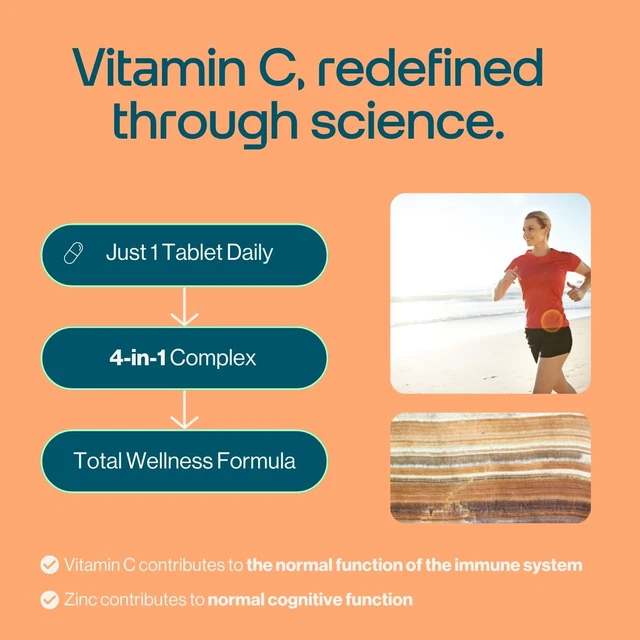 POWERFUL VITAMIN C and Zinc Tablets Vitamin C 1000mg with Zinc 6 Month ...