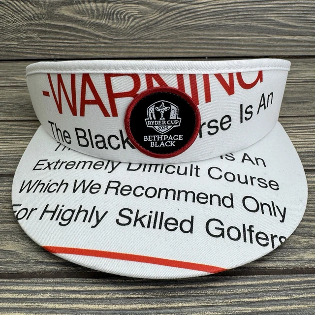 2025 RYDER CUP Bethpage Black Golf Visor Warning Sign Design Tour Style ...