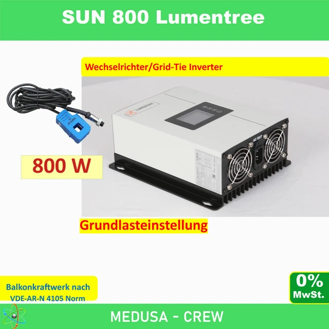 BALKONKRAFTWERK INVERTITORE LUMENTREE Nulleinspeisung PV Anlage Solare ...