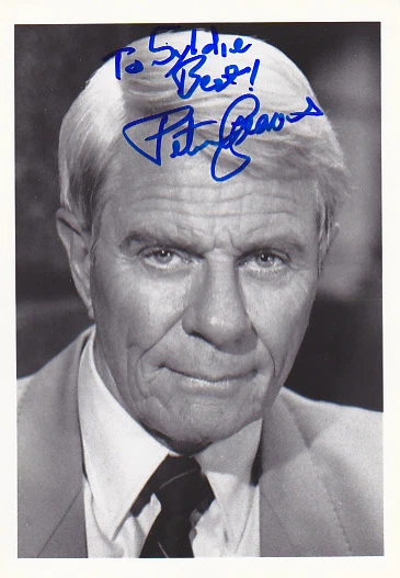 RARE AUTOGRAPHE ORIGINAL de PETER GRAVES / série Mission Impossible EUR ...