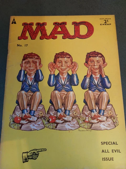 RARE VINTAGE MAD Magazine 1960s Issue #17 £8.00 - PicClick UK
