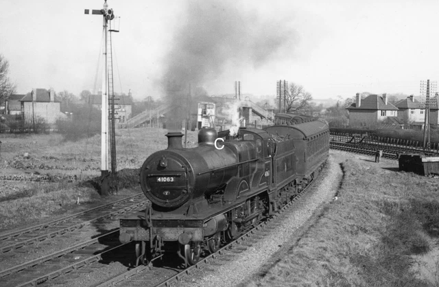 BRITISH RAILWAY B.R Photograph - Steam Loco 41063 At Long Eaton ...