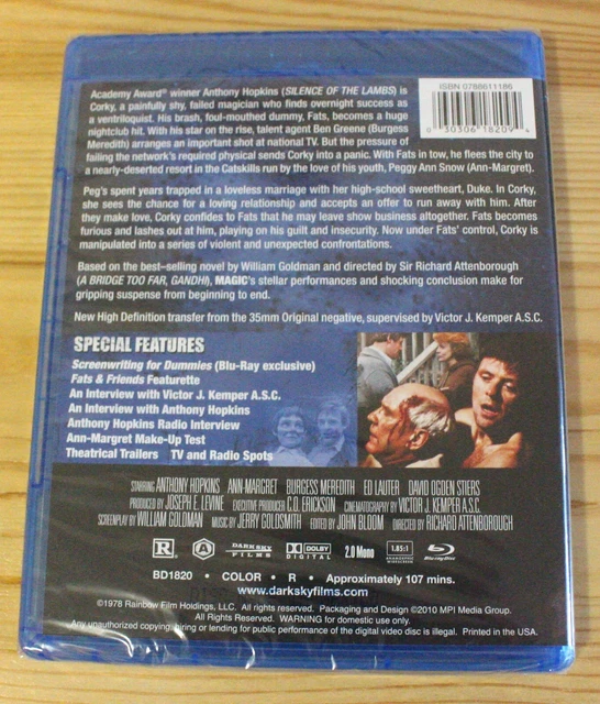 MAGIC BLU-RAY ANTHONY Hopkins Horror MPI / Dark Sky Films Brand New £19 ...