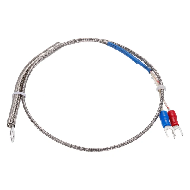 K TYPE THERMOCOUPLE Temperature Sensor 5mm Ring 1.6ft Wire 0 to 600°C ...
