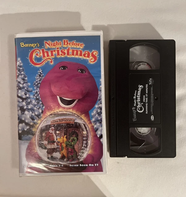 Barney Night Before Christmas 1999 Vhs Tape Canadian Clamshell