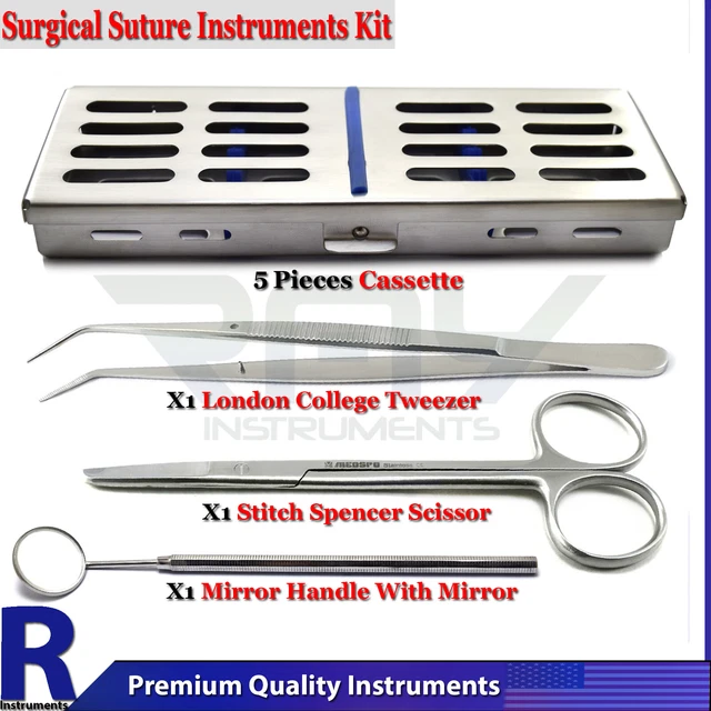 SURGICAL LABORATORY SUTURE Removal Kit Stitch Spencer Scissor Tissue ...