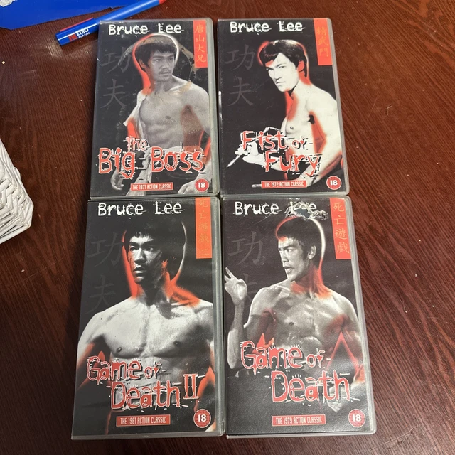 4 X BRUCE Lee VHS Videos The Big Boss, Fist of Fury, Game of Death 1 ...