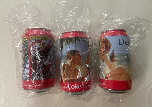 3 COCA COLA Money Box Drink Cans Tins Share A Coke And A Song 1951 1998 ...