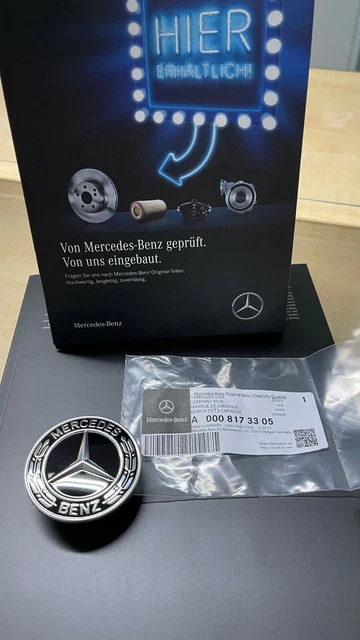 MERCEDES BENZ ORIGINAL Emblem A0008173305 schwarz Motorhaube ...