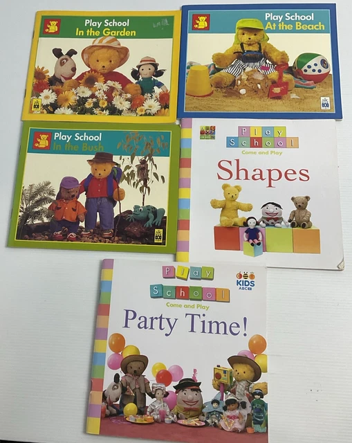 PLAY SCHOOL ABC Kids Books Lot X5 PB Some Vintage Beach Bush Garden ...